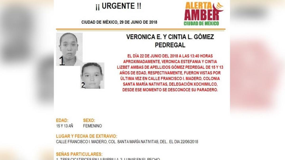 Alerta Amber: ayuda a Verónica y Cintia a volver a casa