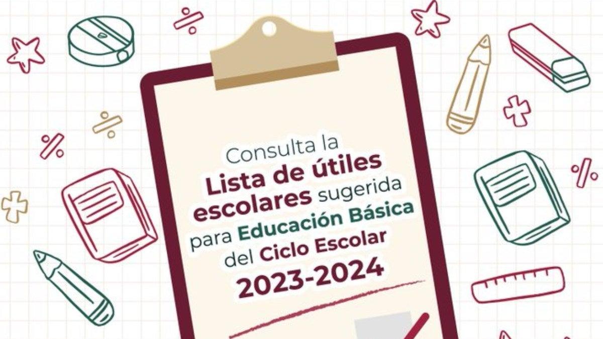¡Tómalo en cuenta! SEP difunde la lista de útiles escolares del ciclo ...