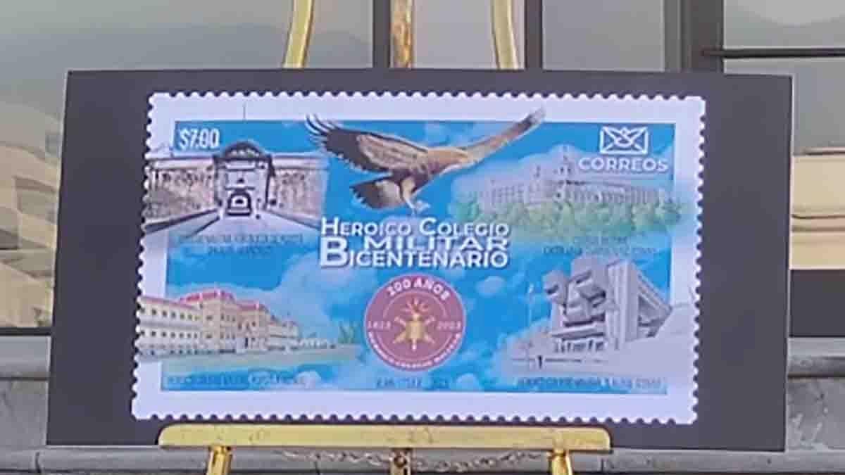 Conmemoran con timbre postal Bicentenario del Heroico Colegio Militar