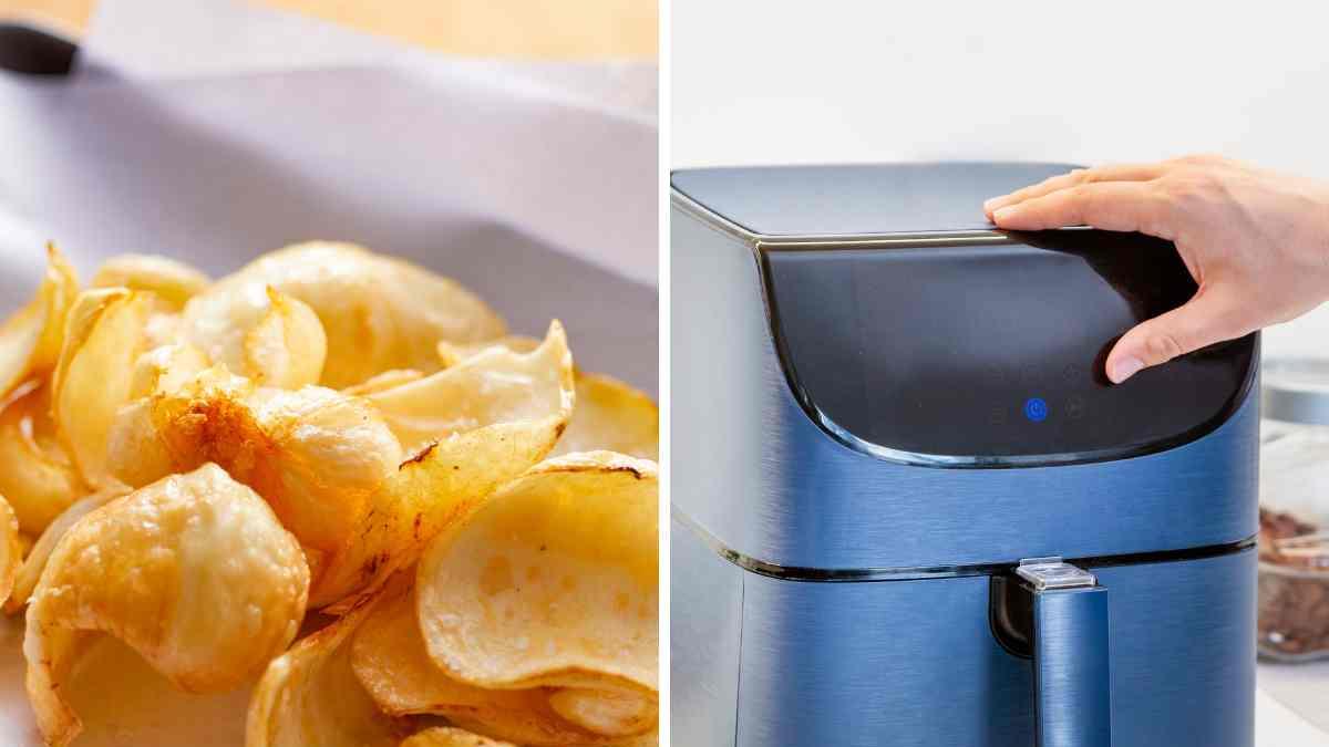 Papitas estilo chips en tu freidora de aire: un snack crujiente al instante
