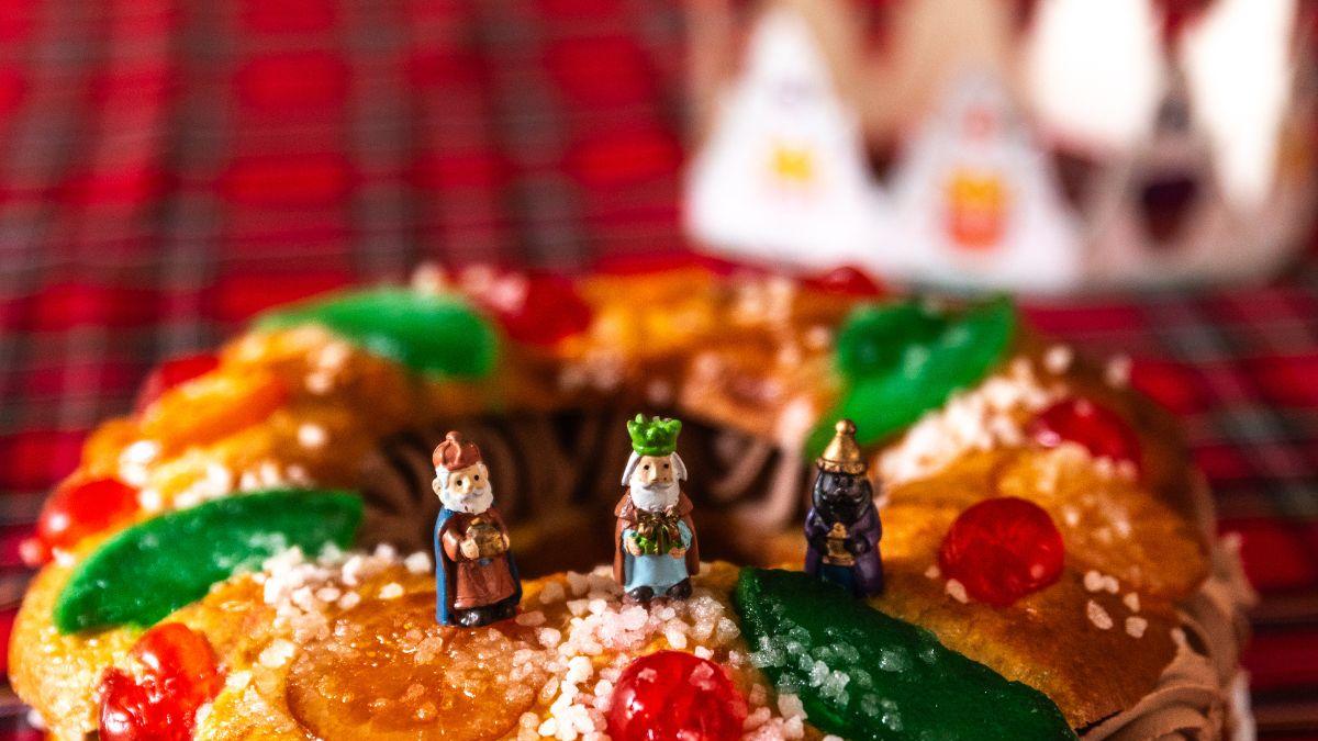 Receta de rosca de Reyes con masa hojaldre