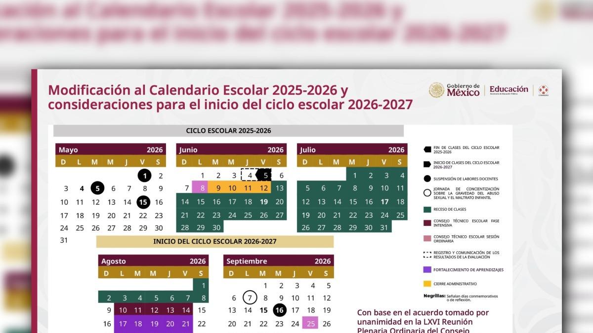 Calendario Escolar 2025 2026 Modificado De La Sep Es Real La Imagen
