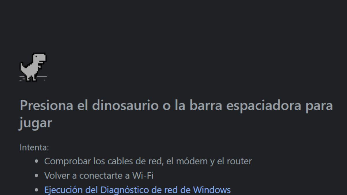 ¿Por qué aparece un dinosaurio cuando no tienes internet?